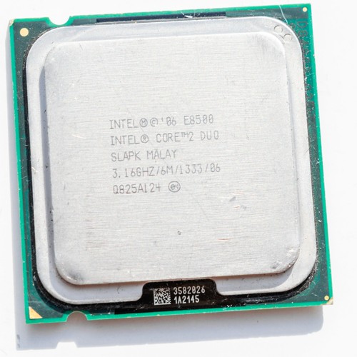 Intel Core 2 Duo E8500 SLB9K 3.16GHz LGA775 6MB Wolfdale 45nm Processor ...