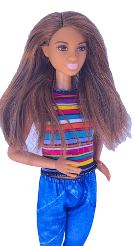 Hispanic Barbie doll fashionistas brunette doll Mattel ooak play or ...