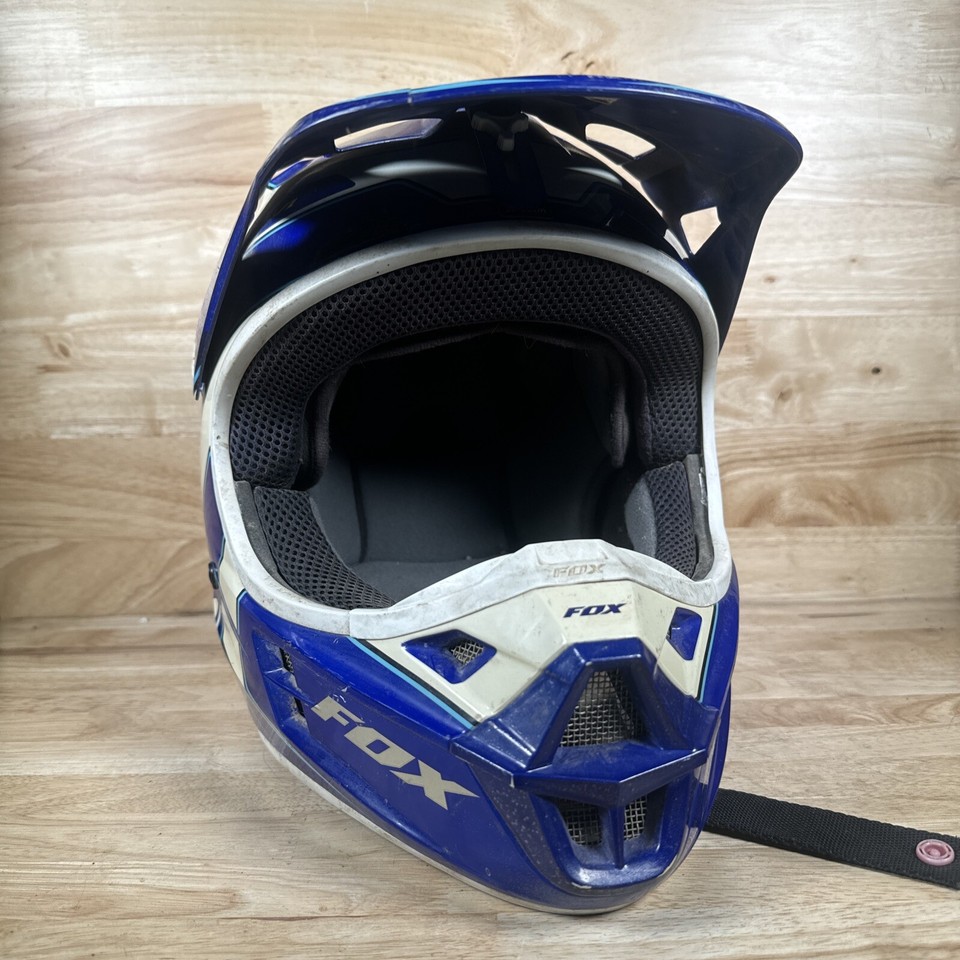 Fox Racing Off-Road Motocross Helmet V1 Lux Blue SIZE LARGE | eBay