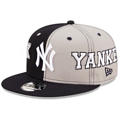 New Era New York Yankees Snapback Hat MLB Official Team split Navy Gray ...