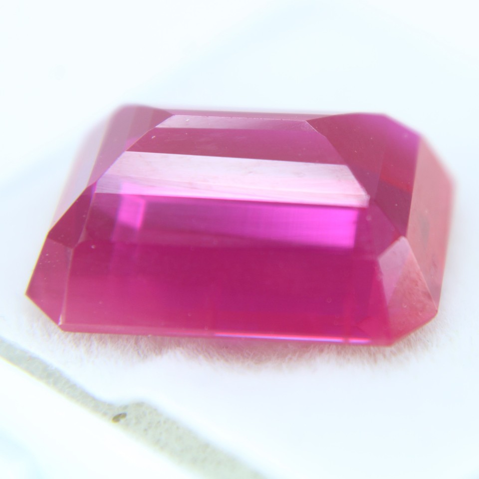 16.40 Ct Certified Natural Ruby Red Eye Clean Emerald Shape Loose ...