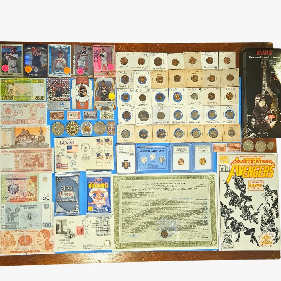 Collectors Item Lot - 1872 2c, BU, Proof, Graded, Error Coins, Cards ...