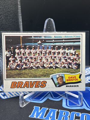 1977 Topps Baseball Atlanta Braves Team Checklist *Marked* Card #442 ...