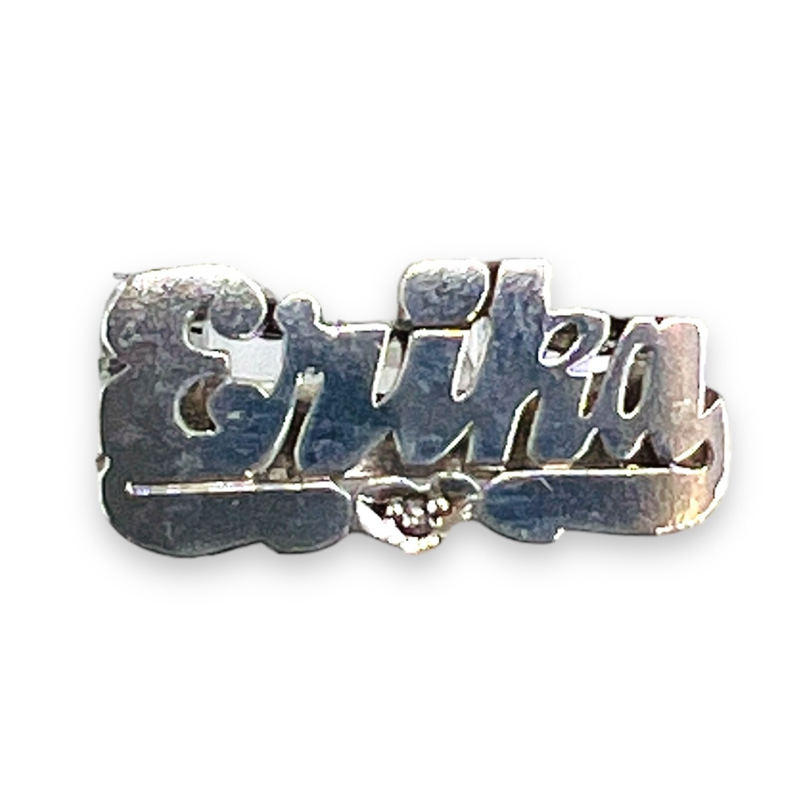 Nameplate Ring ERIKA Silver Sterling 925 Script Lettering Size 6.5 | eBay