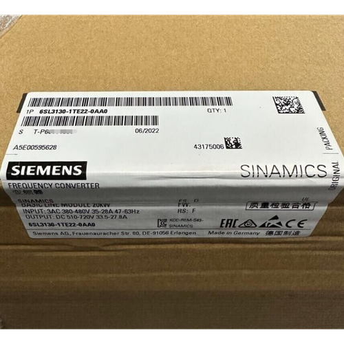 6SL3130-1TE22-0AA0 SIEMENS SINAMICS S120 Basic Line Module Brand New in ...