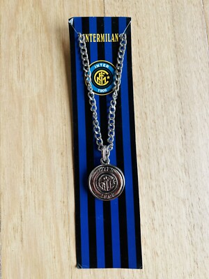 INTER MILAN FC Necklace Metal Classic Logo Excellent Design Brand New ...