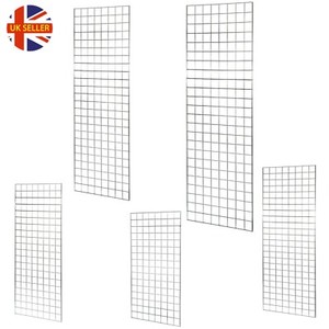 NEW HEAVY DUTY GRID MESH /WALL MESH CHROME DISPLAY PANEL RETAIL SHOP 5 ...