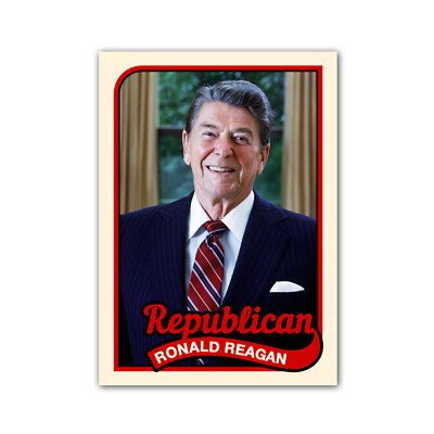 Ronald Reagan GOP Novelty Custom 1989 Style Presidential Baseball Card ...