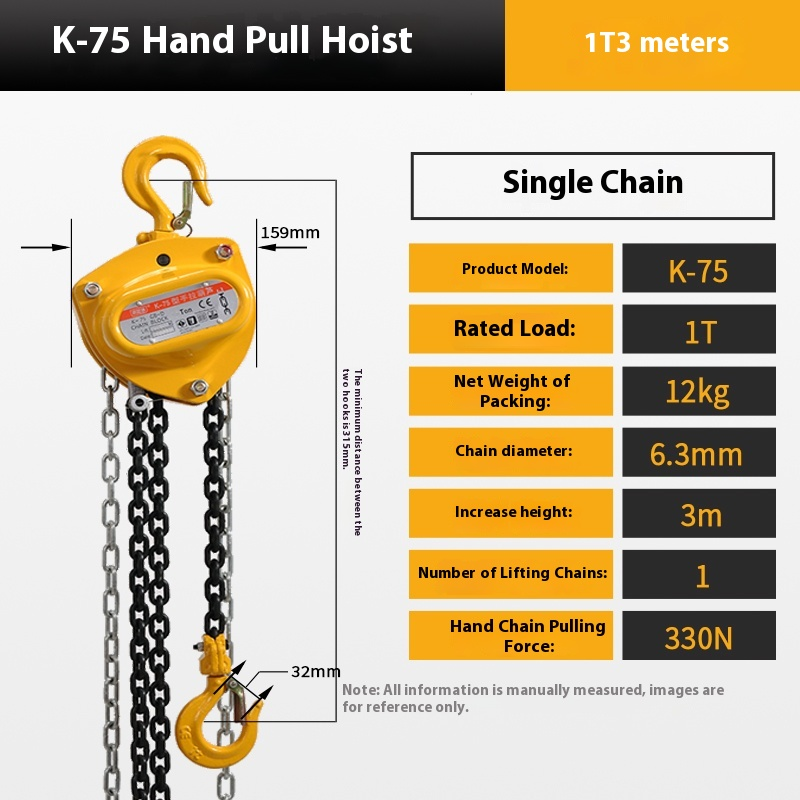 Triangle Hand Chain Hoist Manual Lifting Hoist Inverted Chain Lifting ...
