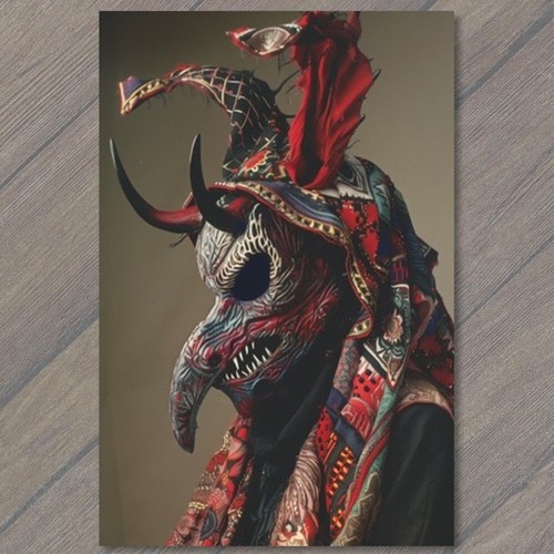 8.5x11" Clown Weird Scary Makeup Monster Halloween Cult Unusual Mask ...