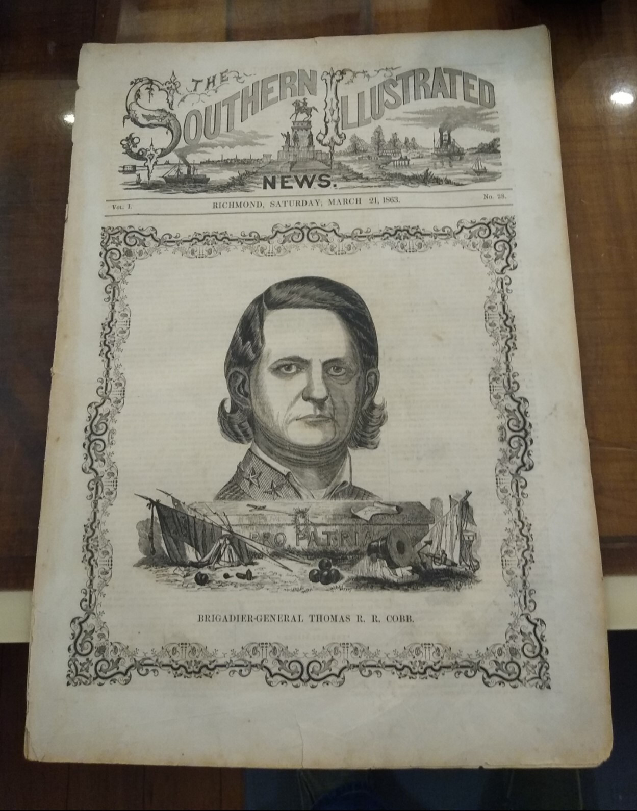 Southern Illustrated News March 21 1863 CONFEDERATE Imprint Gen THOMAS ...