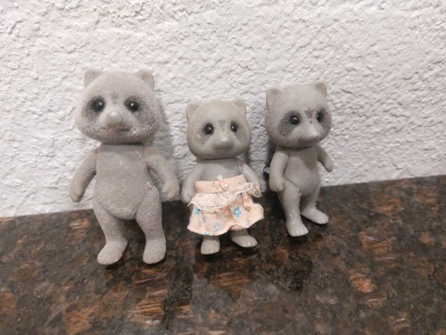 Vintage Sylvanian Families Calico Critters Chestnut Raccoons Tomy | eBay