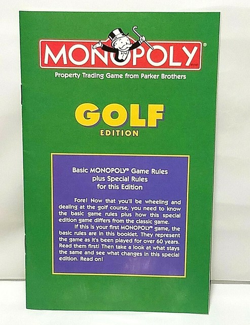 1998 Monopoly Golf Edition Basic Monopoly Rules Special Rules For 1998-monopoly-golf-edition-basic-monopoly-rules-special-rules-for
