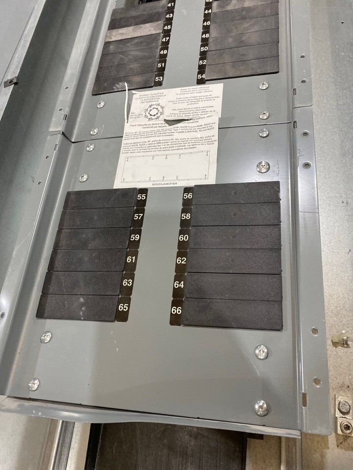 Square NF Panelboard 600A 480/277V 3PH 4W 66 Cir Indoor Encl MLO 600 ...