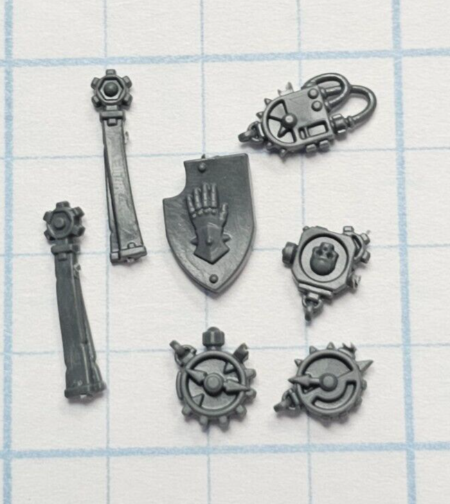 Warhammer 40k Iron Hands Bits Primaris Upgrade Cog Icons & Purity Seals ...