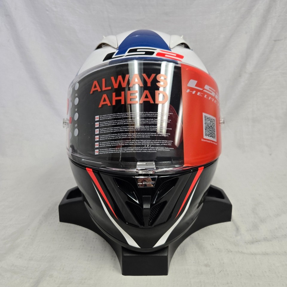 LS2 Arrow EVO Helmet Mcphee Gloss Blue/White Large *DISPLAY CLOSEOUT ...