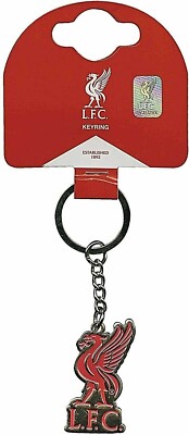 LIVERPOOL FC RED COLOUR CLUB CREST CAR KEYCHAIN KEYRING KEY RING Gift ...