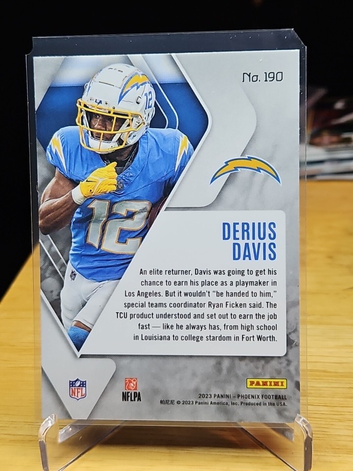 2023 Panini Phoenix Derius Davis Rookie RC Los Angeles Chargers #190 | eBay