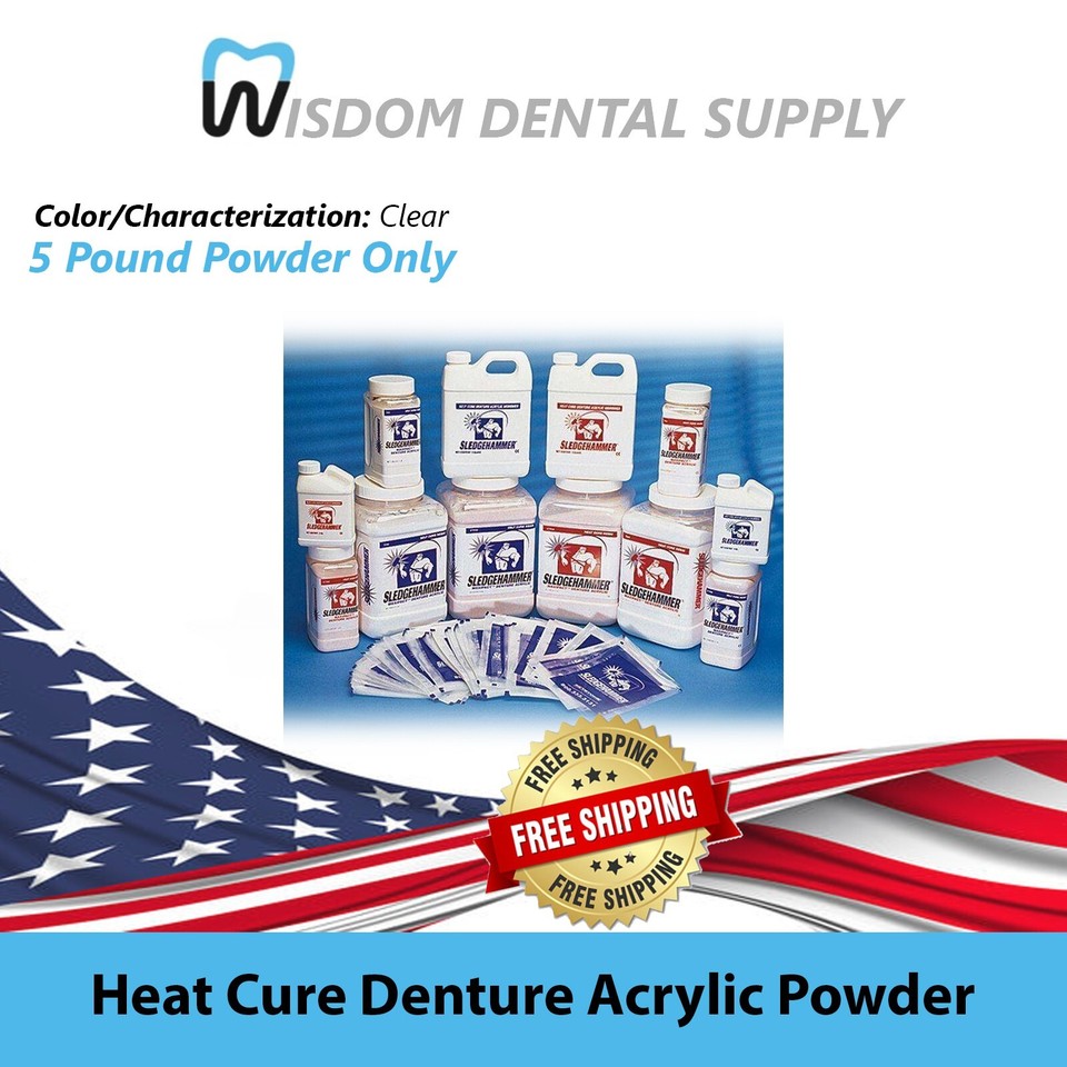 Keystone 1000503 - Sledgehammer Heat Cure Denture Powder 5 Pound Powder ...