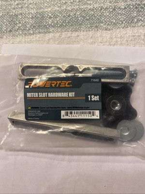 71642 Miter Slot Hardware Kit (Slot Bars, Knobs, Screws, Washers ...