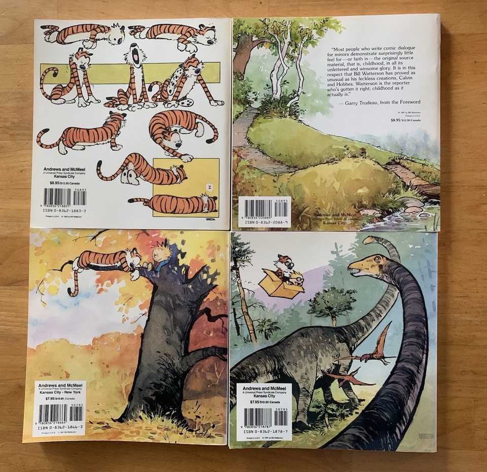 CALVIN AND HOBBES, LOT/4 PB BKS, CARTOON, HUMOR, | eBay