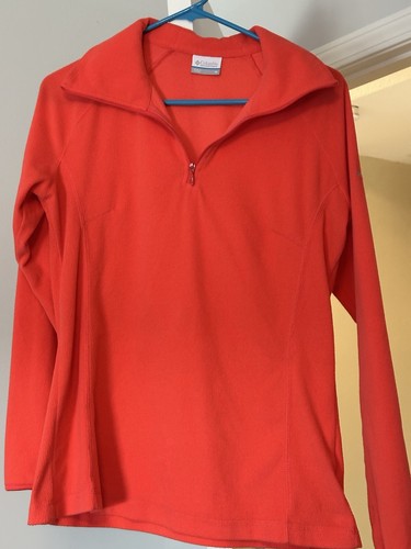 Columbia Sportswear Womens M Pullover Long Sleeve 1/4 Zip Pink | eBay