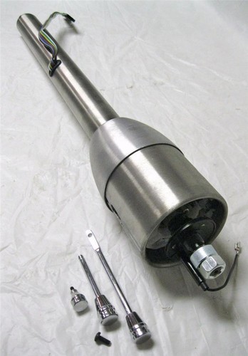 PLAIN Steel 30" Tilt Street Rod Floor Shift Steering Column Paintable ...