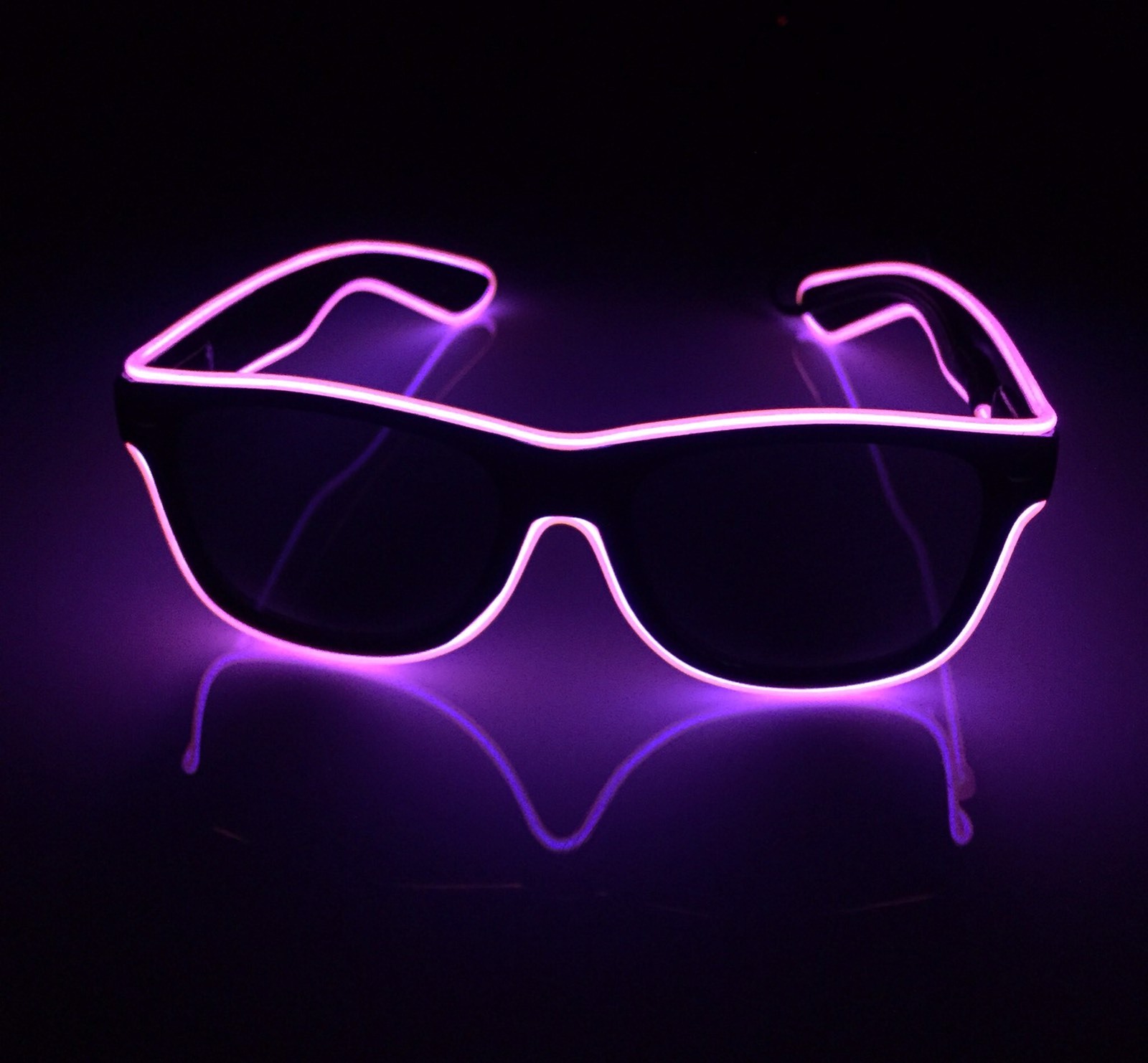 3 x Pairs Of Flashing Neon LED Sunglasses Pink Yellow Purple - EDM ...