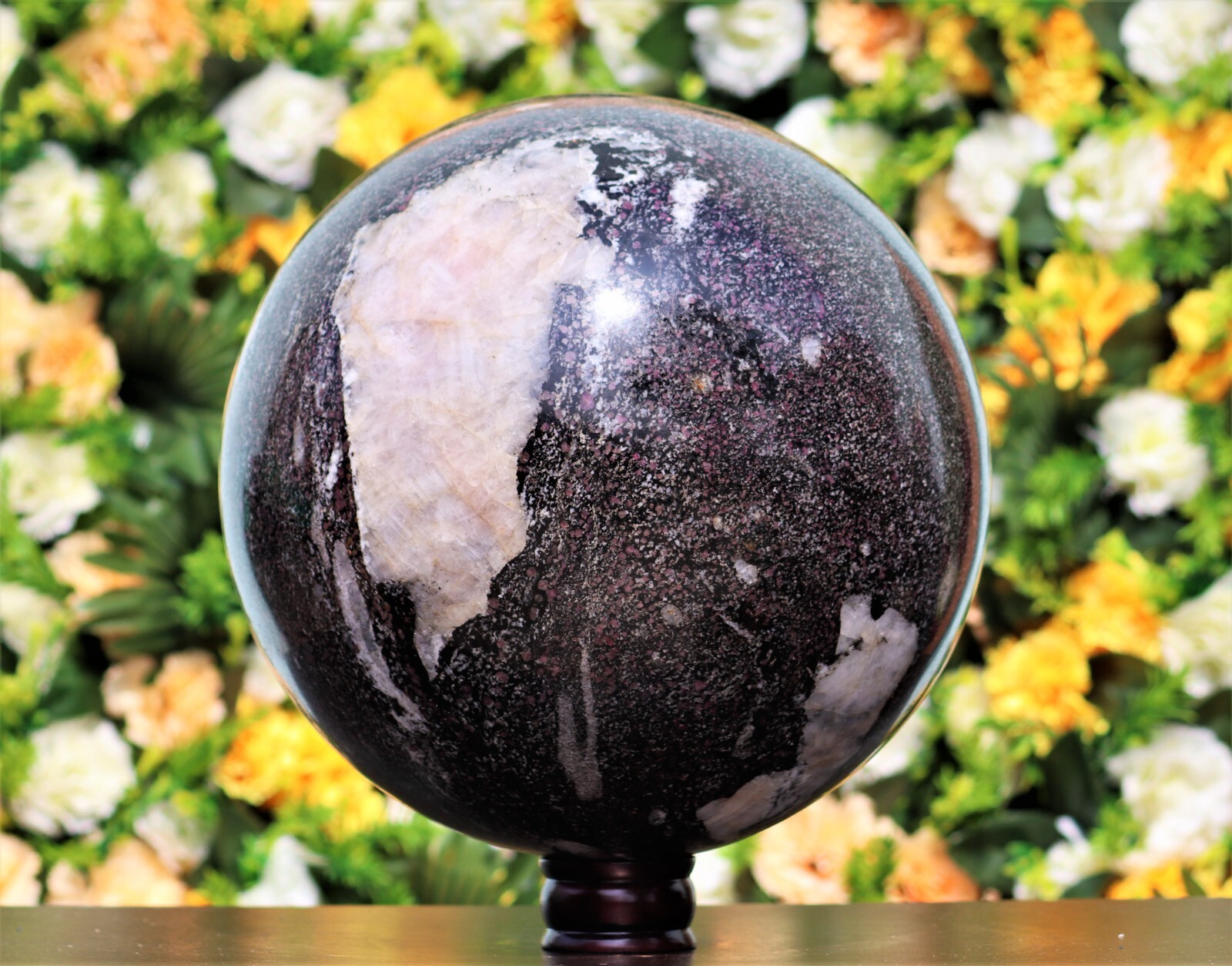 280MM Ruby Spinel In Matrix Sphere Chakra Energy Healing Crystal ...