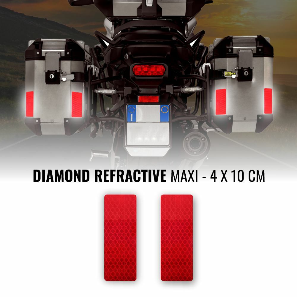 Stickers Reflective for Trunks Bags Motorcycle Red 2 Pcs | eBay