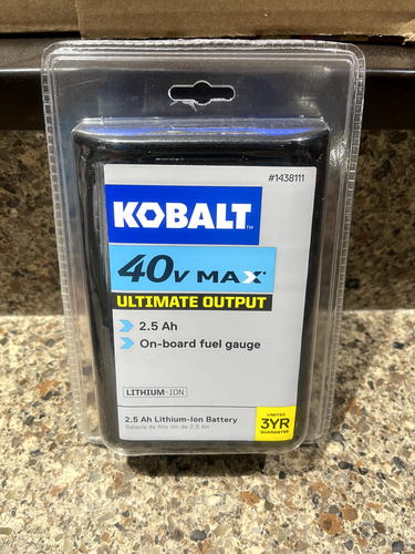 NEW! Genuine Kobalt 40V MAX Ultimate Output 2.5Ah Li-Ion Battery KB ...