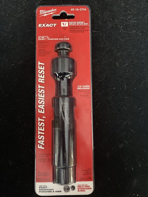Milwaukee Exact Rapid Reset Knockout Draw Stud Hole Punching Tool 1 1/8 ...