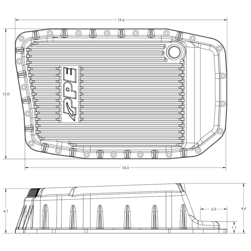 PPE Heavy-Duty Deep Cast Aluminum Transmission Pan For 2009-2017 Ford w ...