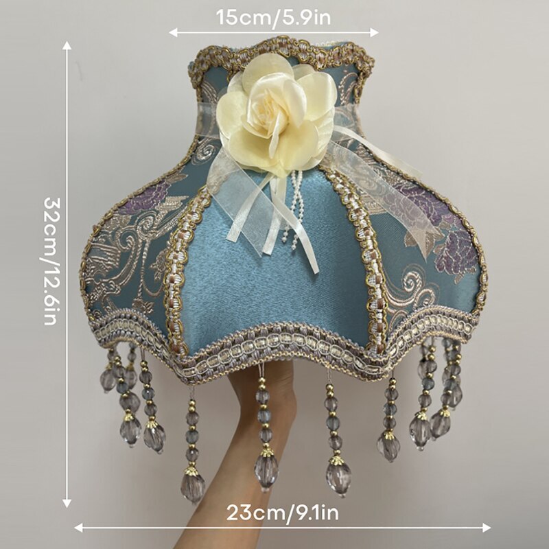 Luxury European Light Shades Fringe Crystal LampShades Table Lamp Home ...