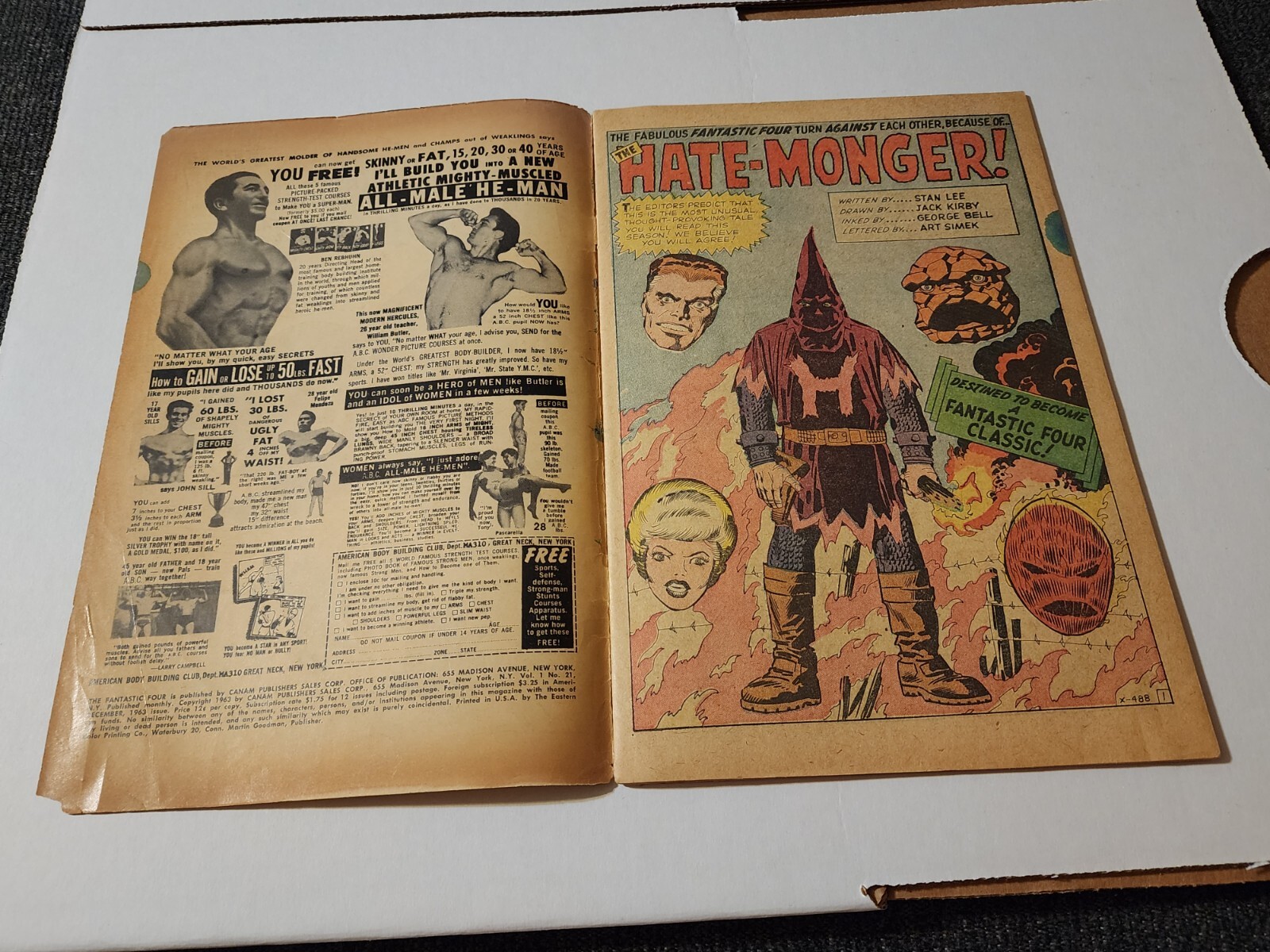 Fantastic Four #21 1963 1st Appearance Hate Monger Marvel Comics | eBay