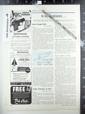 1965 Browning .25 caliber automatic gun pistol handgun vintage ...