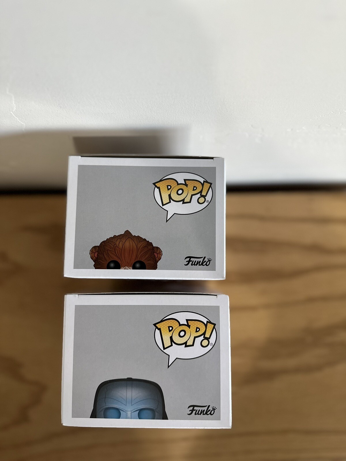 FUNKO POP STAR WARS 292 BABY NIPPET EWOK FLOCKED, & Darth Vader 288 ...