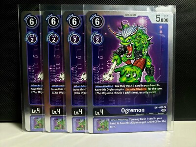Digimon! 4x Ogremon EX1-059 R - Classic Collection - NM/Mint - Playset ...
