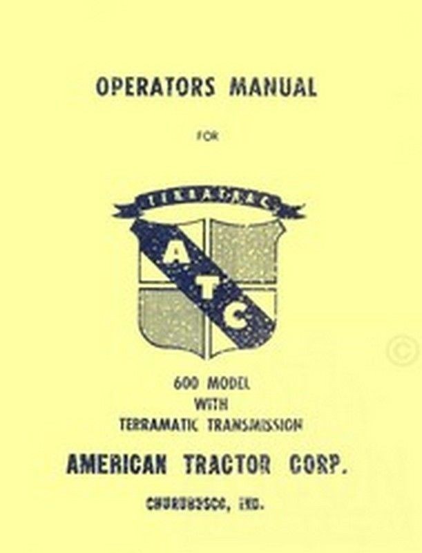 J.I. Case ATC Terratrac 600 Terramatic Operators Manual | eBay