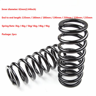 2PCS Custom Coilover Springs 3kg/4kg /5kg/ 6kg /8kg /9kg ID 62mm(2 ...