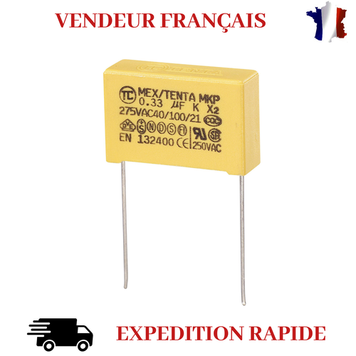 X2 334K MKP POLYROPYLENE CAPACITOR X2 0.33uF 330nF 275VAC PAS 10mm | eBay
