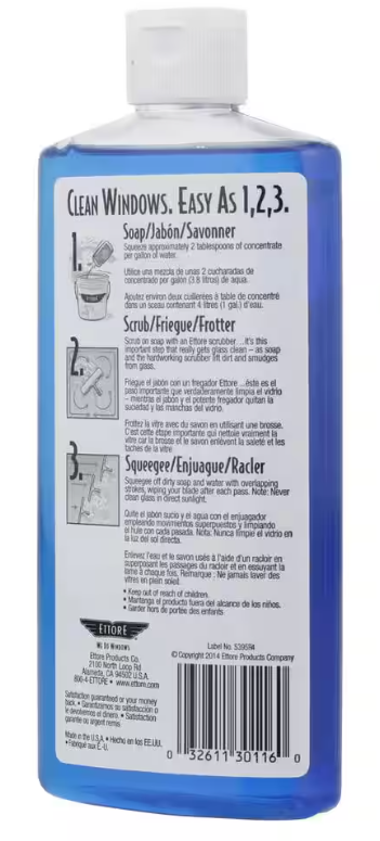 Ettore Squeegee Off Miracle Glass Cleaner Super Concentrate Makes 16 ...