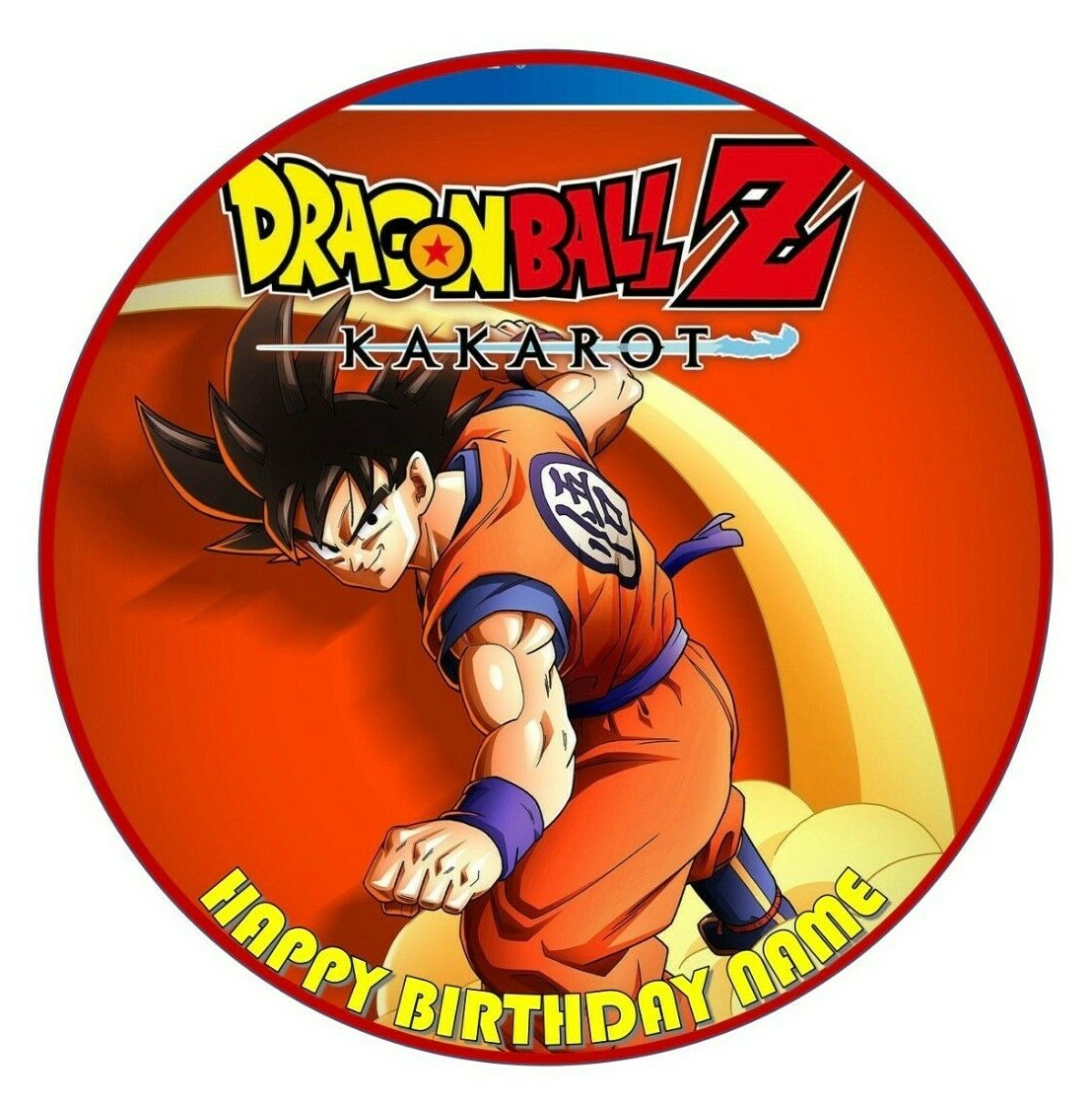 DRAGON BALL Z KAKAROT Image Birthday Party Cake Topper 19cm Round | eBay