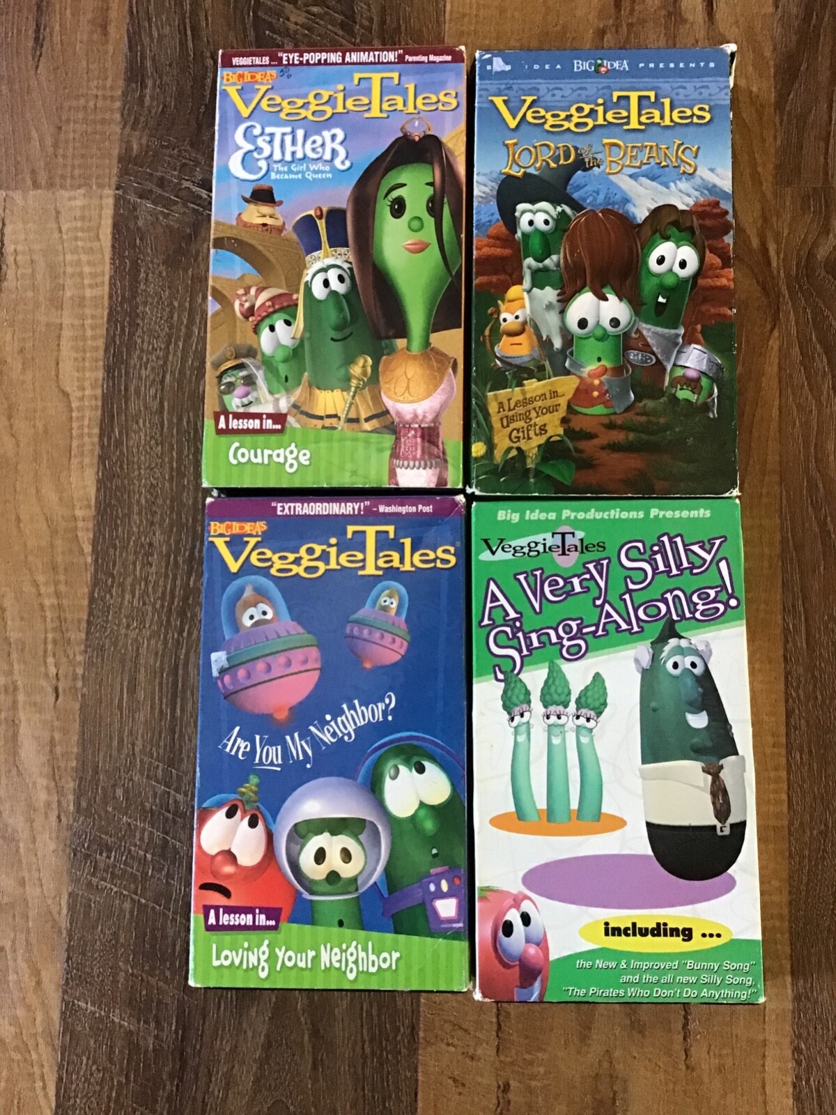 Veggie Tales Lot Of 4 Vhs Tapes Grelly Usa