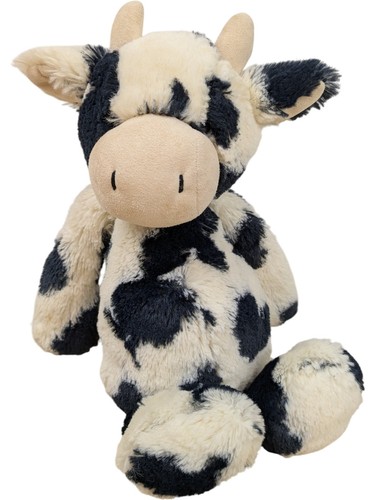 Jellycat Bashful Cow Soft Toy Plush Animal Black Cream 12 Inches | eBay