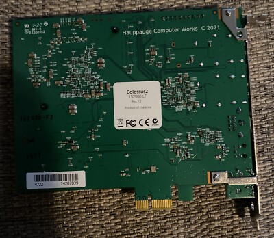 Hauppauge Colossus 2 HD Video Recorder Capture Card 152000 NO BOX ...