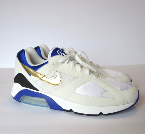 Nike Air Max 180 Shoe (Size 11) Men NEW White/Metallic Gold/Concord ...