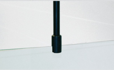 Matt Black Glass shower screen ceiling support arm, vertical shower bar ...