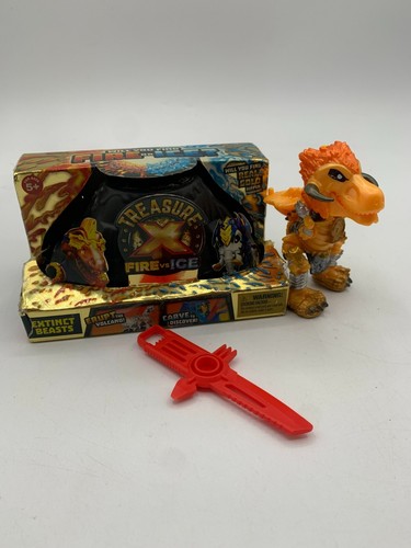 Treasure X Fire vs Ice Scorchasuar Gold Hunter Pack 4" Fire Raptor ...