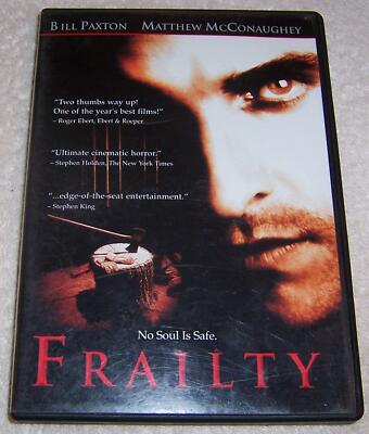 Frailty DVD Bill Paxton Matthew McConaughey 31398811725| eBay